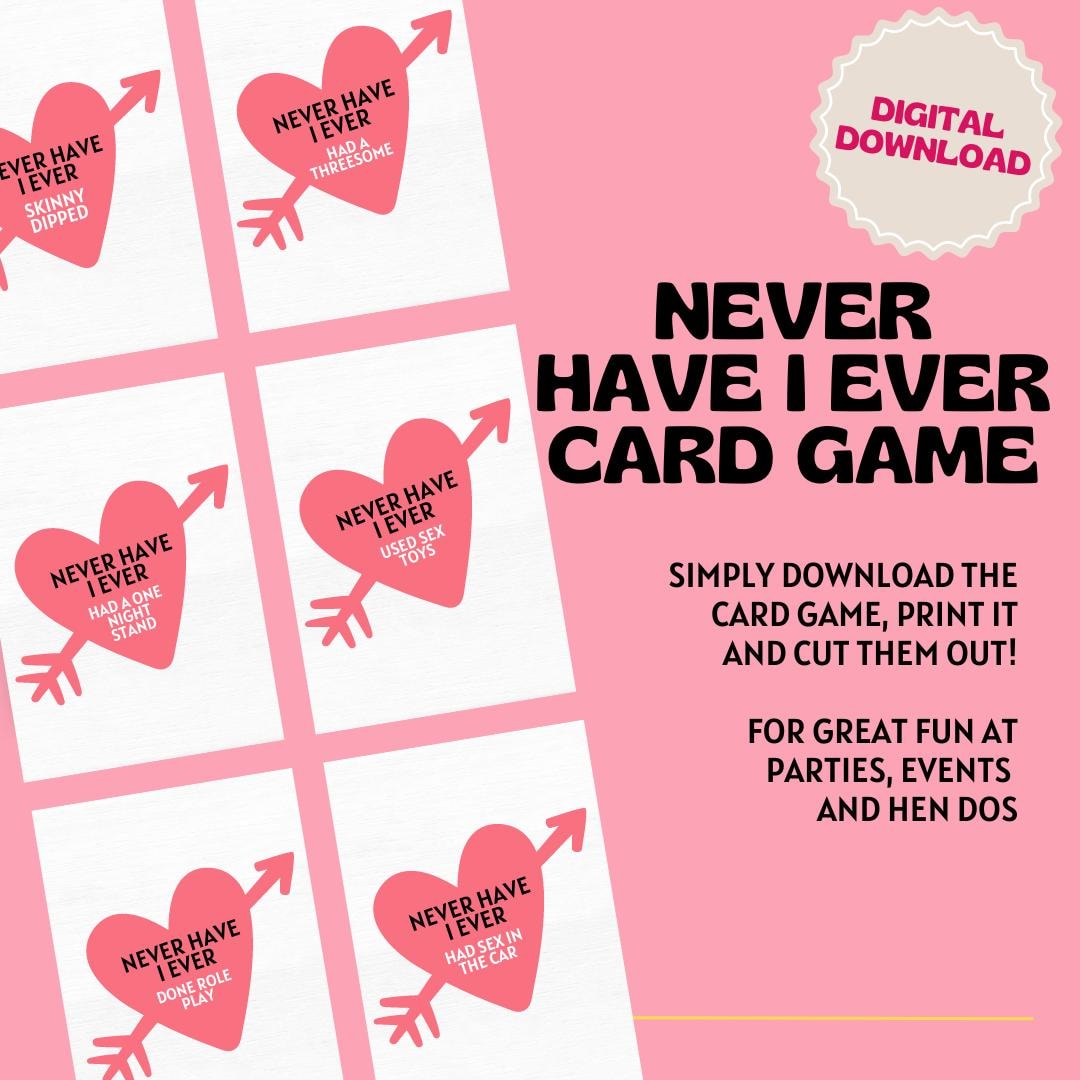 Never Have I Ever Card Game | Fun Party Game for Adults | Great for ...