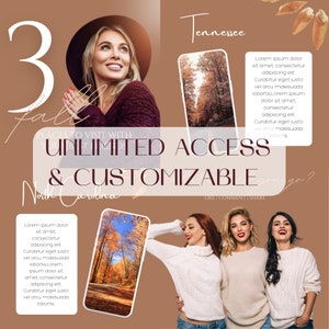 Fall Autumn Holiday Digital Templates Editable Templates Canva ...