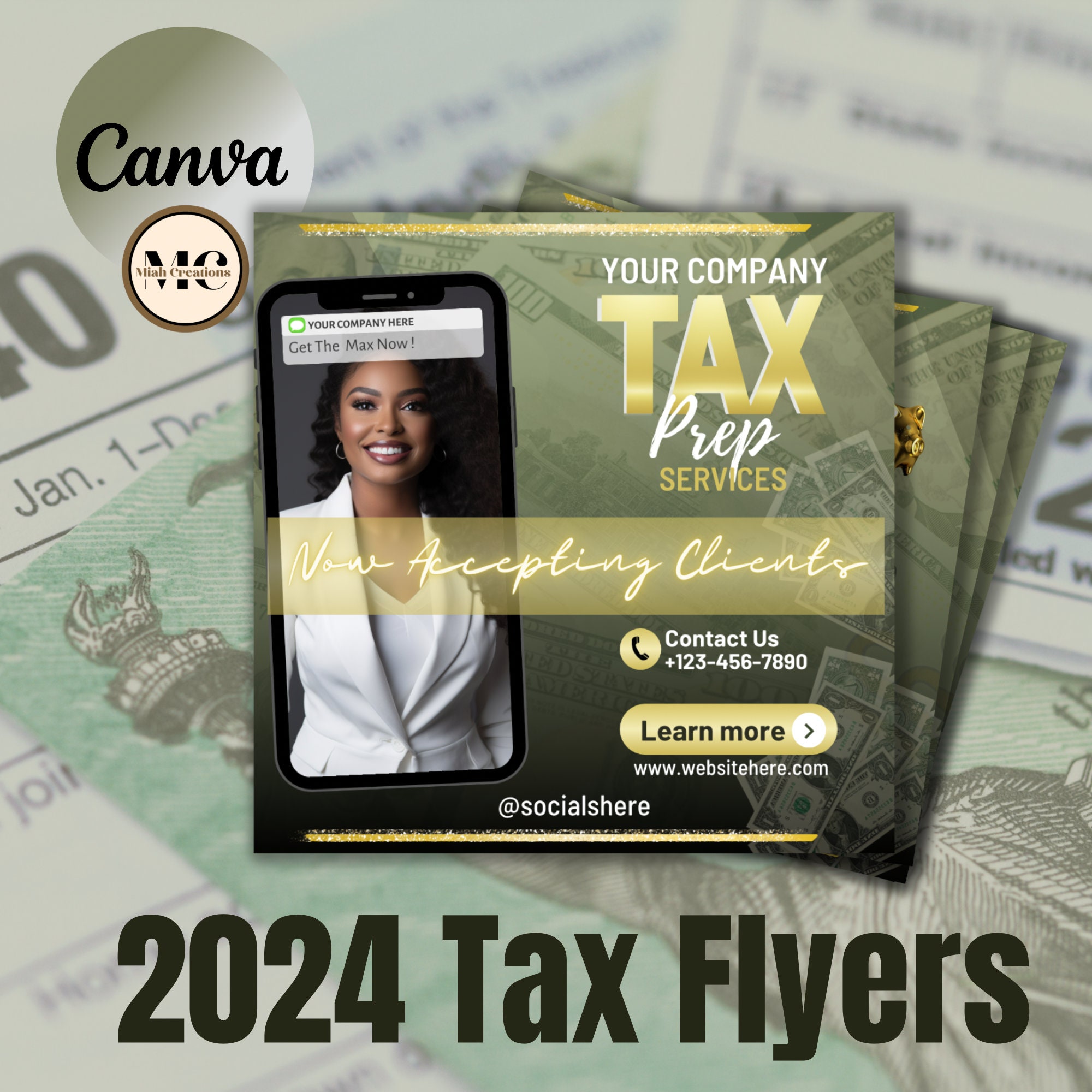 2024 DIY Tax Flyer Templates in Canva - Etsy