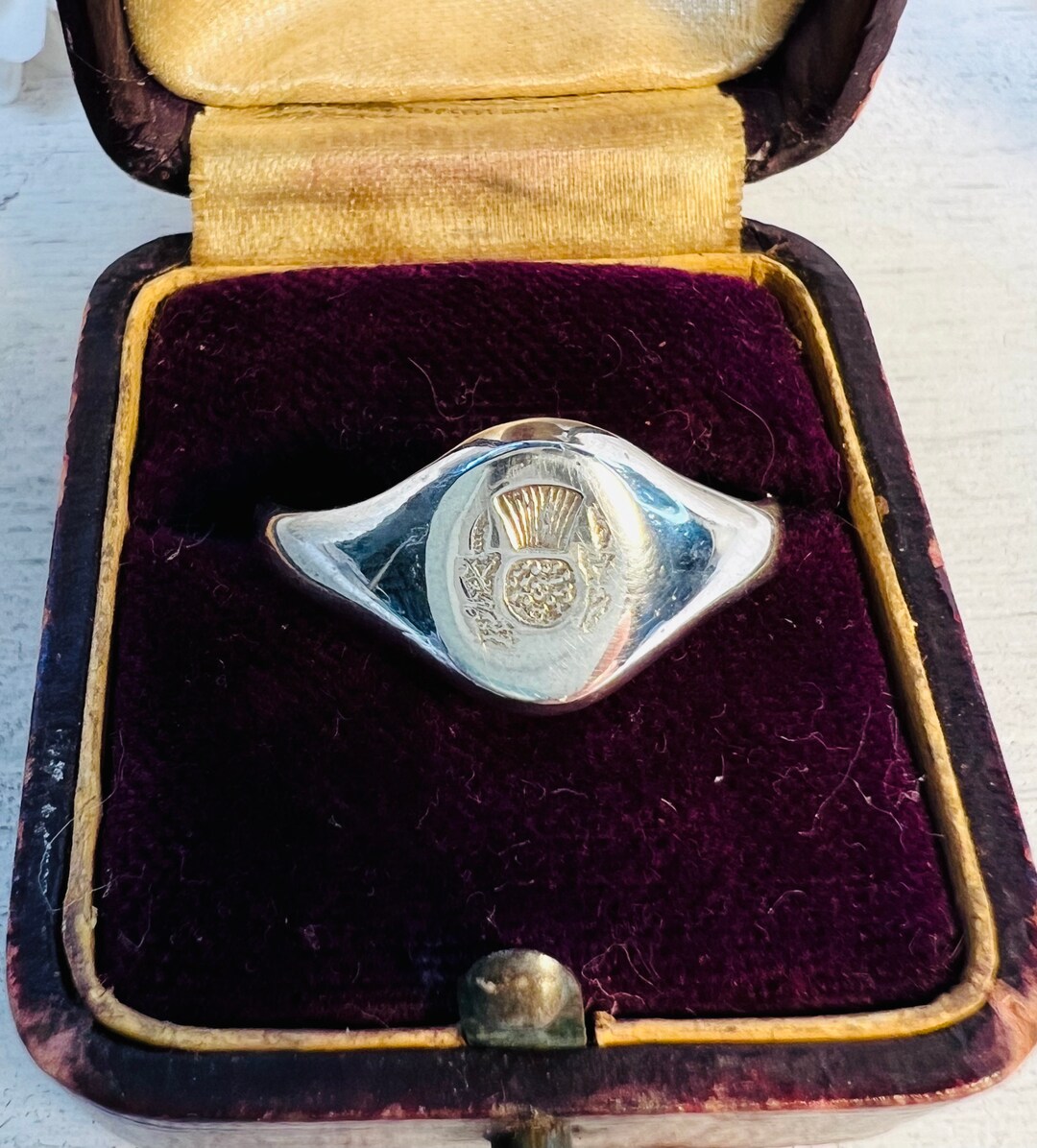 Antique Sterling Silver Charles Horner Scottish Thistle Ring UK ...