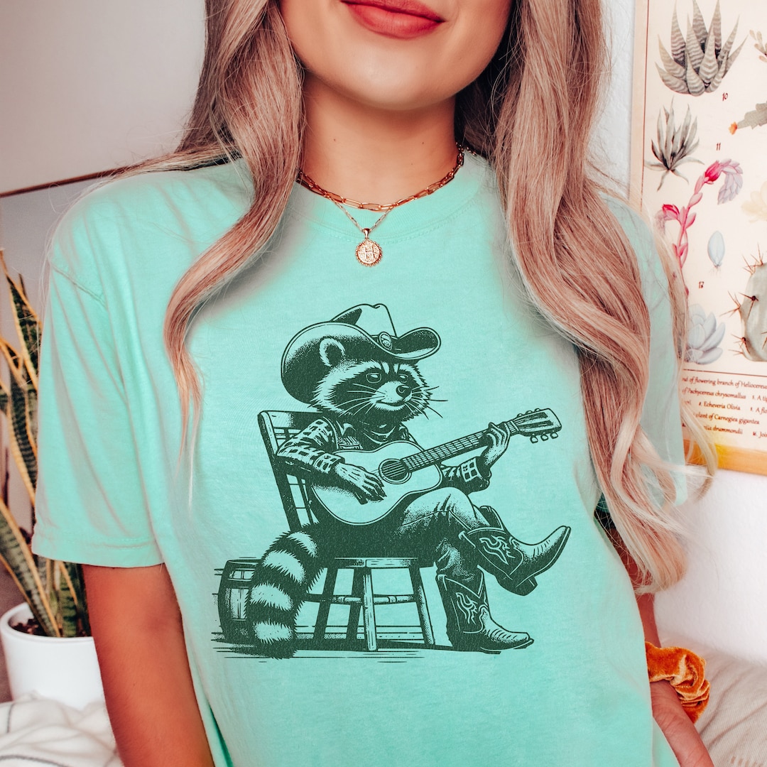 Vintage Cowboy Racoon Shirt, Funny Western Trash Panda Tshirt ...