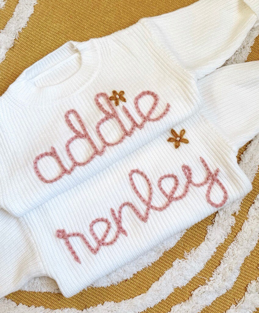 Hand Embroidered Baby & Toddler Sweaters - Girls - Etsy