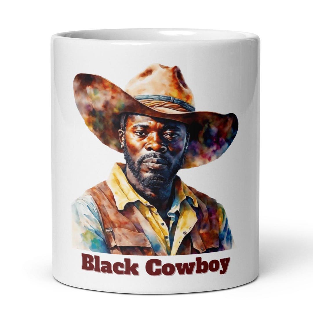 Black Cowboy Coffee Mug: Wild West Ceramic Cup, Father's Day Gift - Etsy