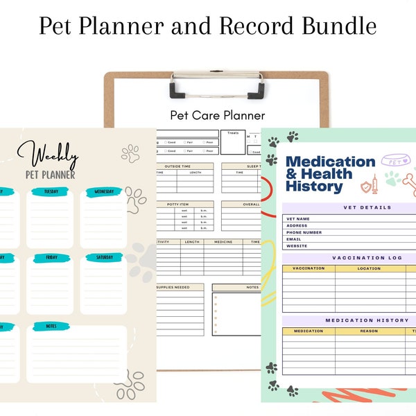 Dog Medical Record Template - Etsy