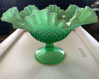 Fenton Uranium Hobnail - Etsy