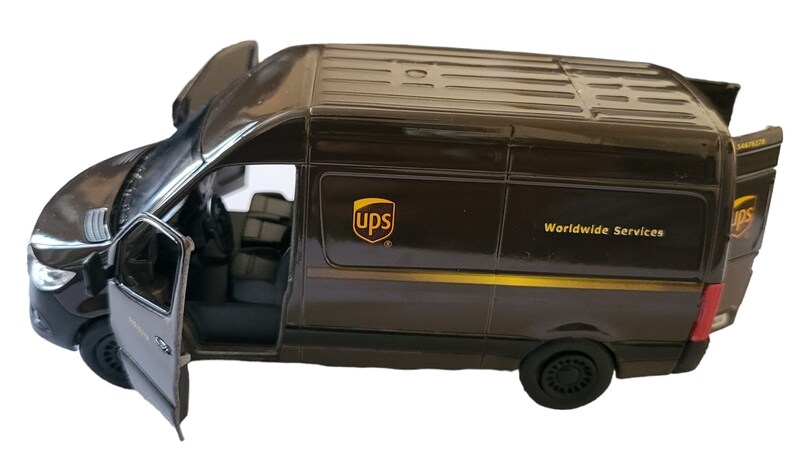 KINSMART UPS Pull Back & Go MB Sprinter Van - Diecast Model Toy for ...