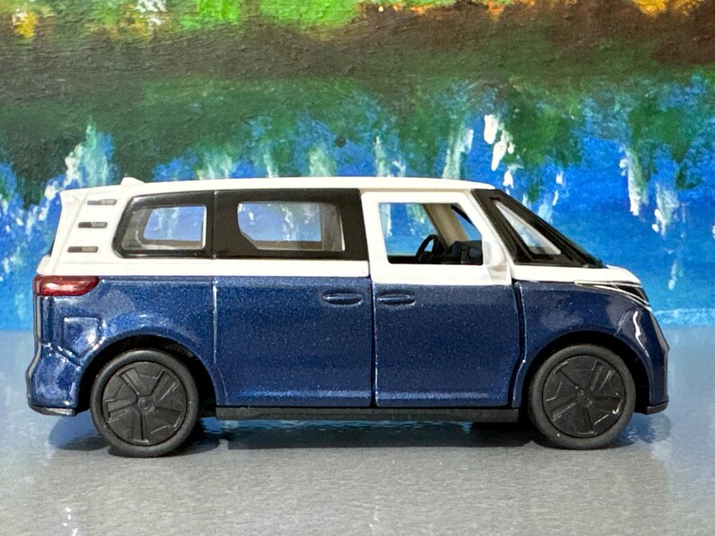 Personalized Name Welly Blue VW Volkswagen ID. Buzz White Blue 1:34 ...