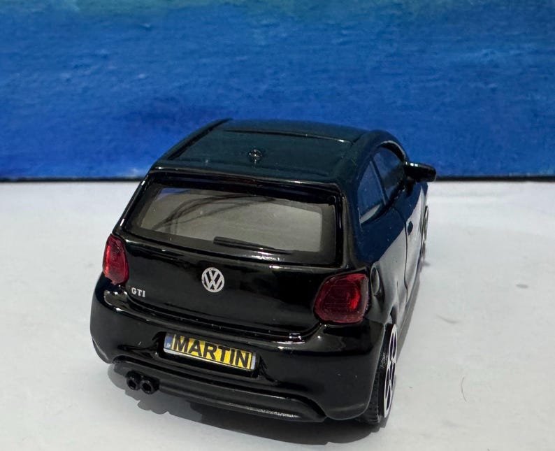 PERSONALISED PLATES License VW Polo Gti Toy Car Model Boy Girl Dad Mom ...