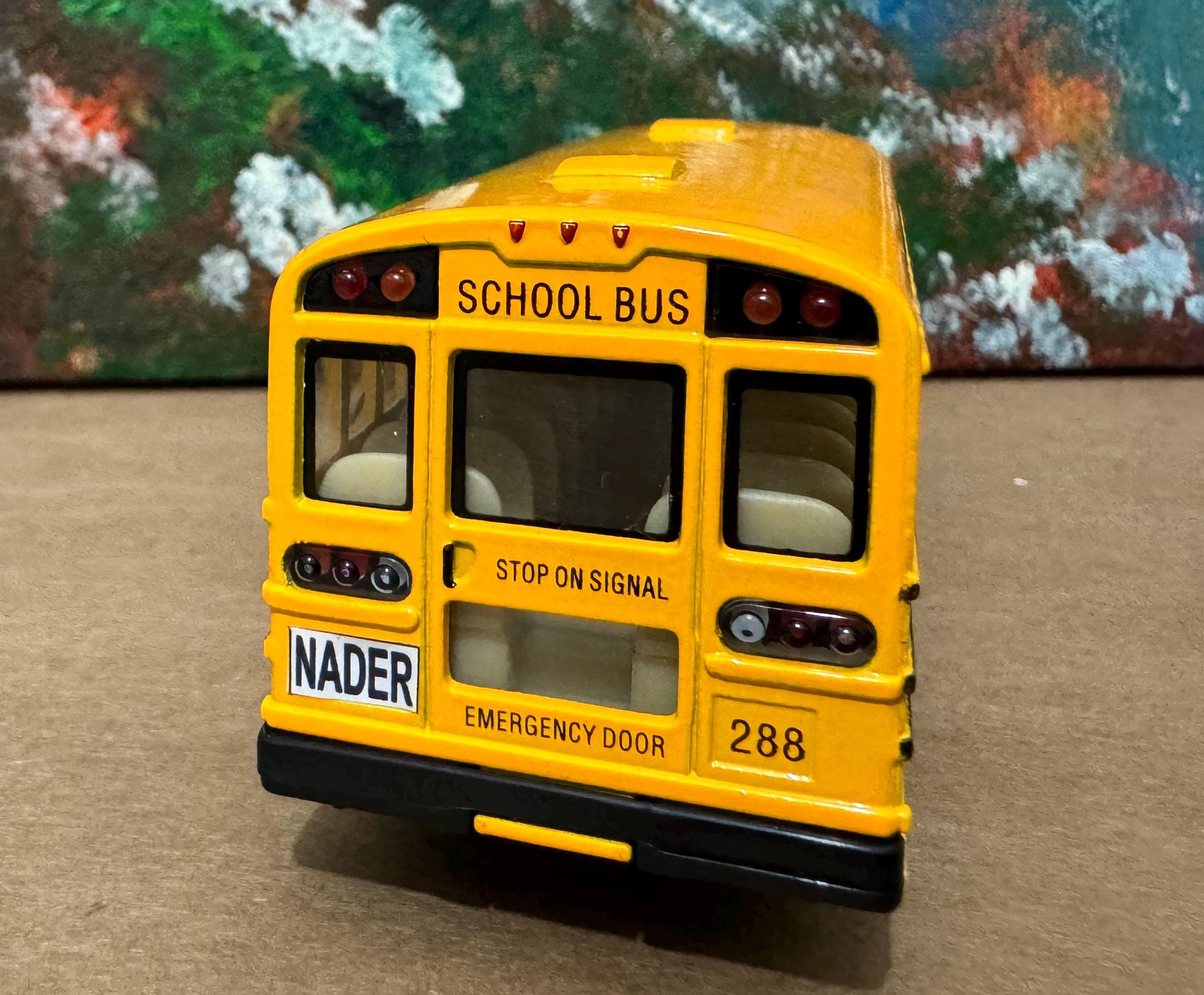 Personalized Name Plate School Bus Diecast Model: Custom Number Plate ...