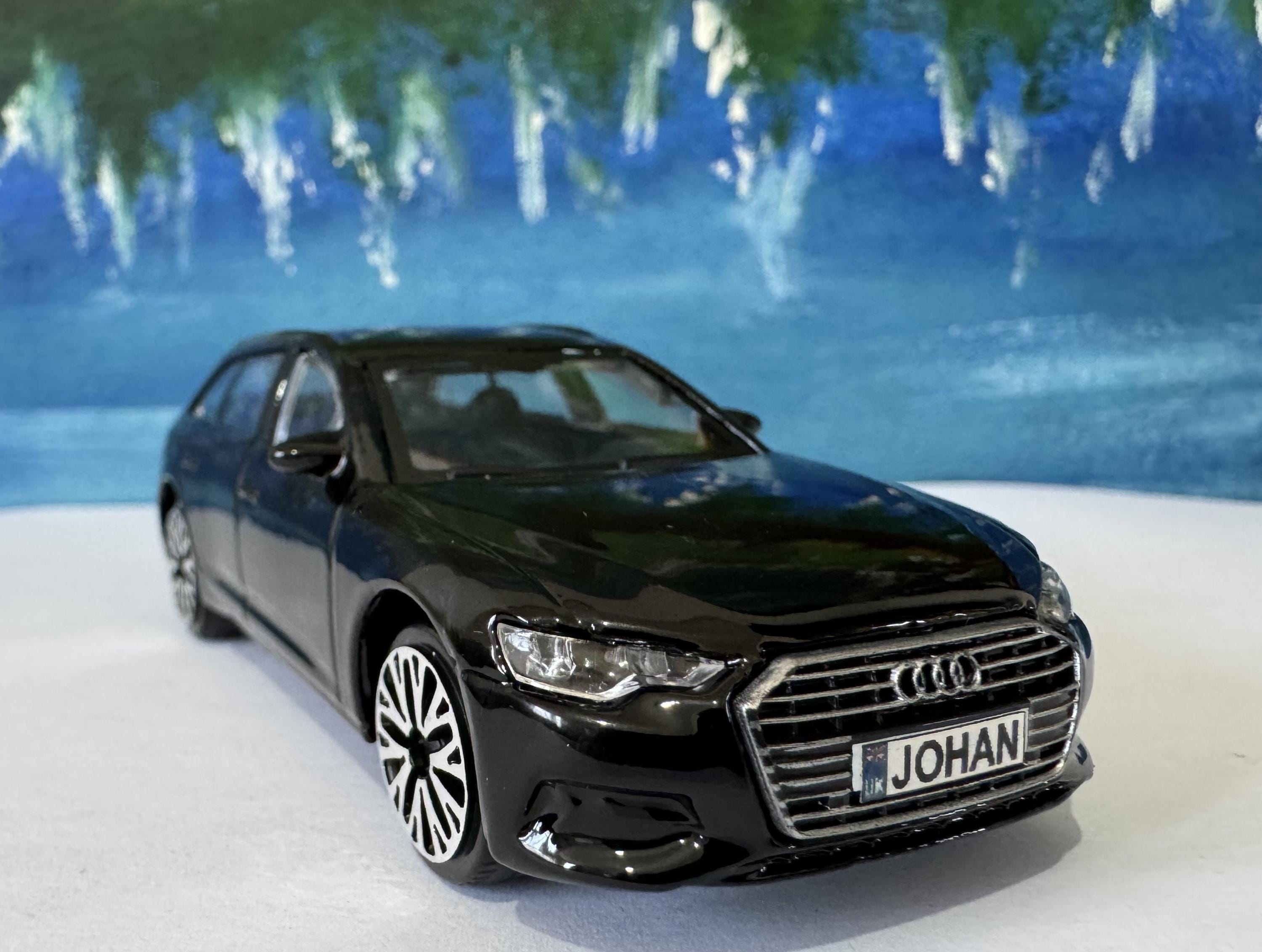 Audi A6 1:43 Scale Model Car - Custom License Plate | Personalized Gift ...