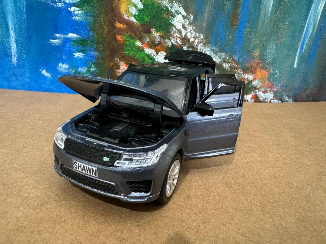 Landrover Range Rover Sport PERSONALIZED PLATES Model Toy Car Boy Dad ...