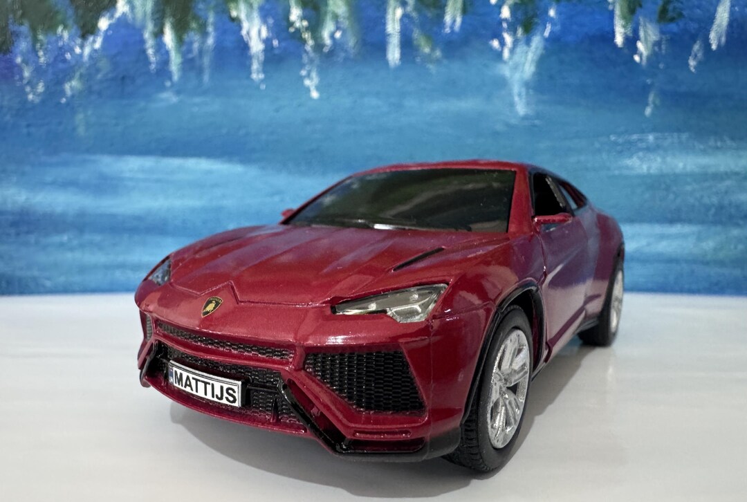 Lamborghini Urus MAROON Personal Plate 1:36 Scale Model Car – Gift for ...