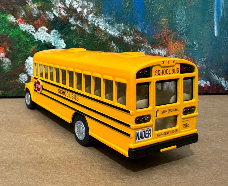 Personalized Name Plate School Bus Diecast Model: Custom Number Plate ...