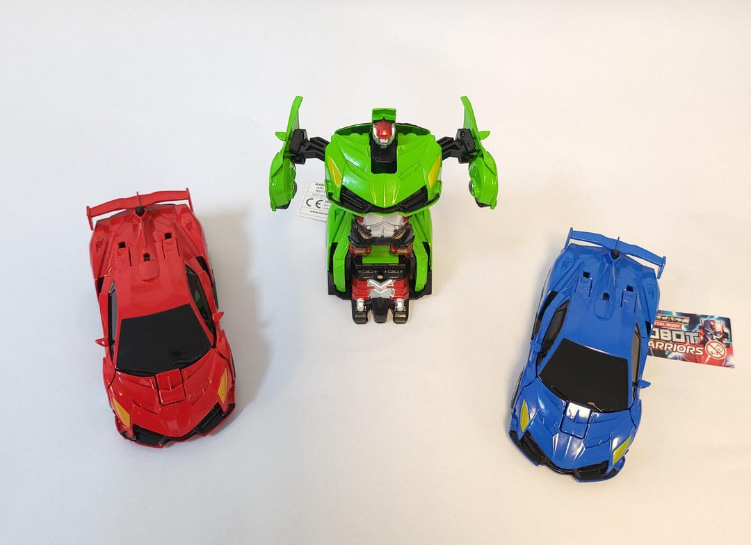 Metal Lamborghini Robot Car Toy 1:32, Pull Back, One Button Robot ...