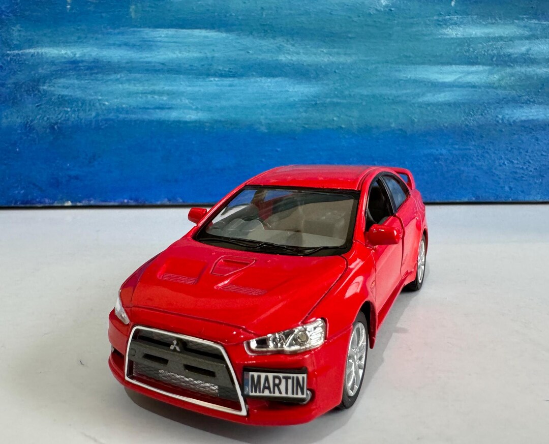 Mitsubishi Lancer Evolution X Diecast YOUR NAME PLATES Model Boy Dad ...