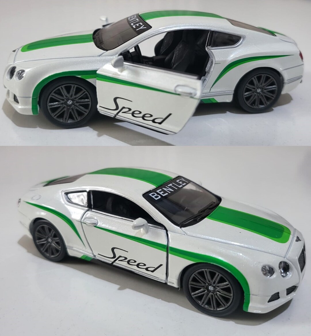 White Toy Car 2012 Bentley Continental GT Speed 1:38 PULL BACK, Open ...
