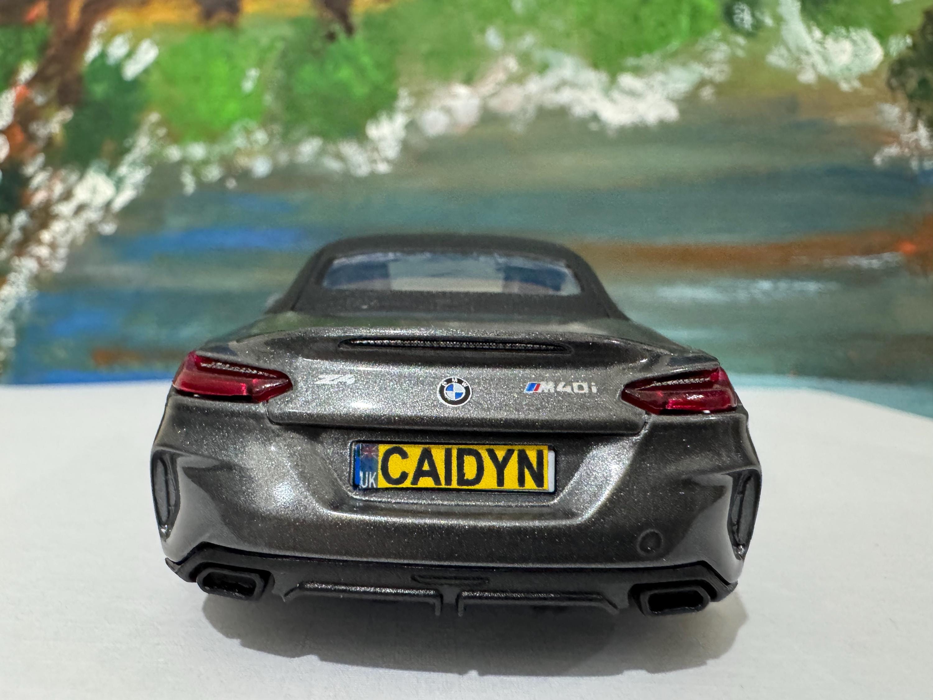 PERSONALISED PLATES Graphite BMW Z4 M40i Model - Licensed Toy Car Gift ...