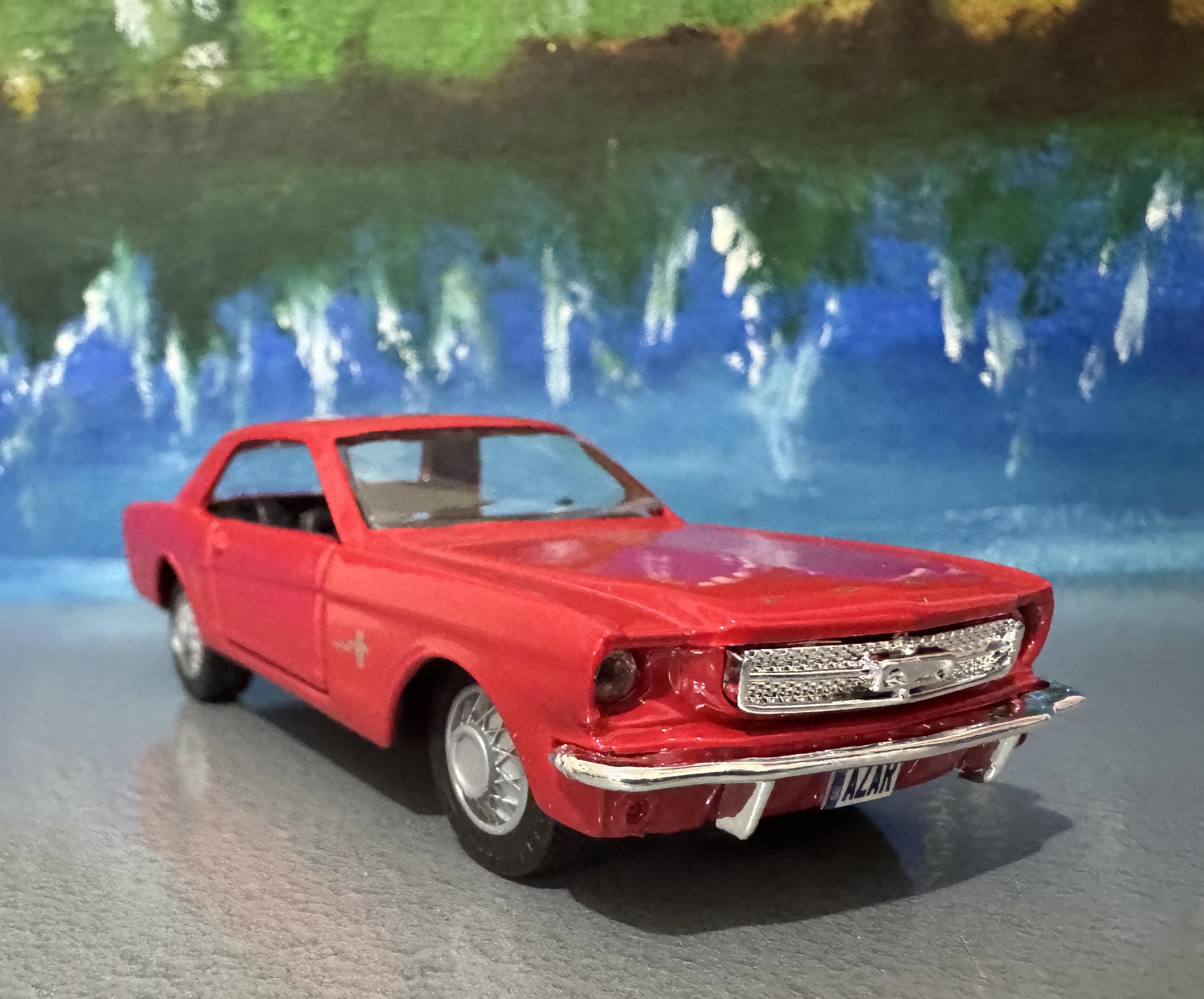 Maisto Ford 1965 Mustang 1:39 Red Diecast Model Car – Custom Name Plate ...