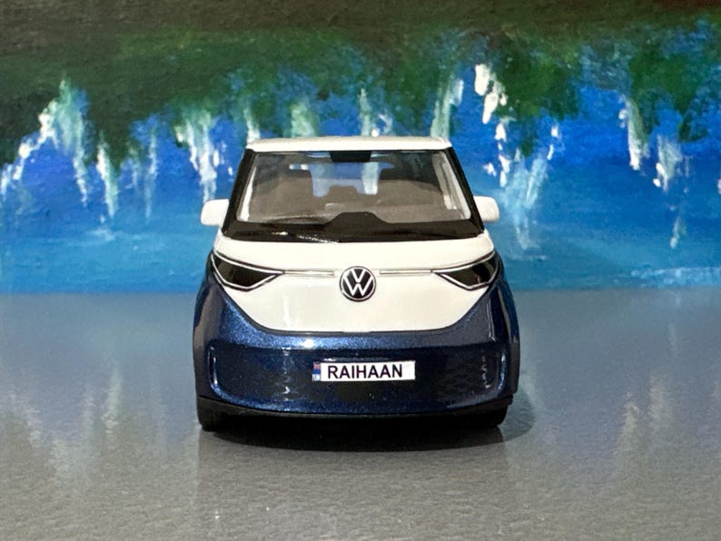 Personalized Name Welly Blue VW Volkswagen ID. Buzz White Blue 1:34 ...