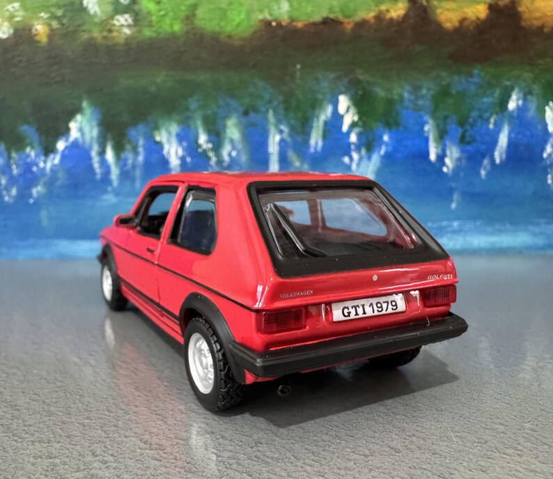 PERSONALISED Name Red 1979 VW Golf MK1 GTI Toy Car Model Boy Girl Dad ...