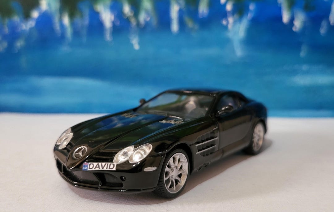 Personalized Name Plate for Mercedes Mclaren SLR – 1:43 Black Diecast ...