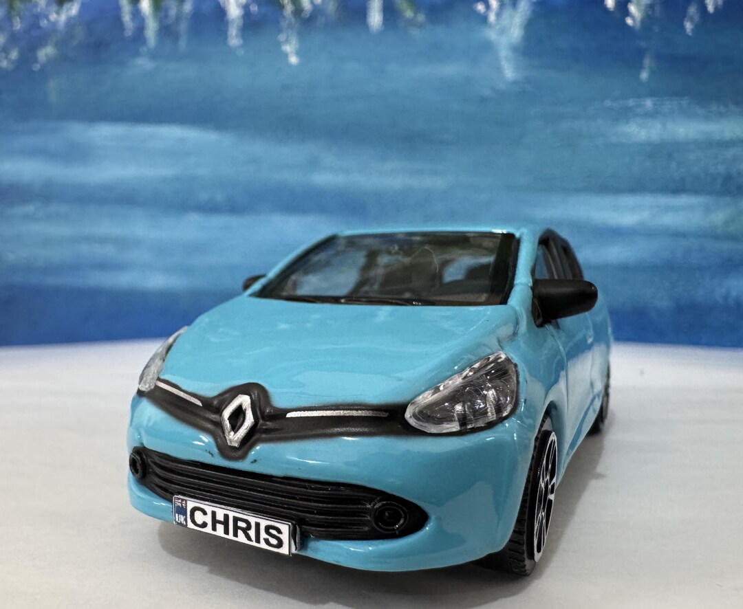 Renault Clio Toy Car 1:43 Scale, Personalized Plates – Gift for Boy ...