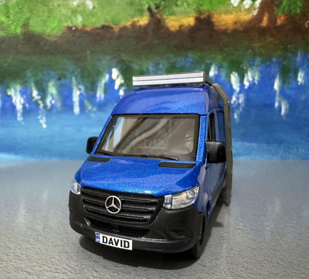 Personalised Name Mercedes Sprinter Van Weekender 1:36 Scale Camper Van ...