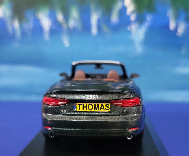 Personalized Name Plate 1:43 Audi A5 Cabriolet Gotland Green Metallic ...