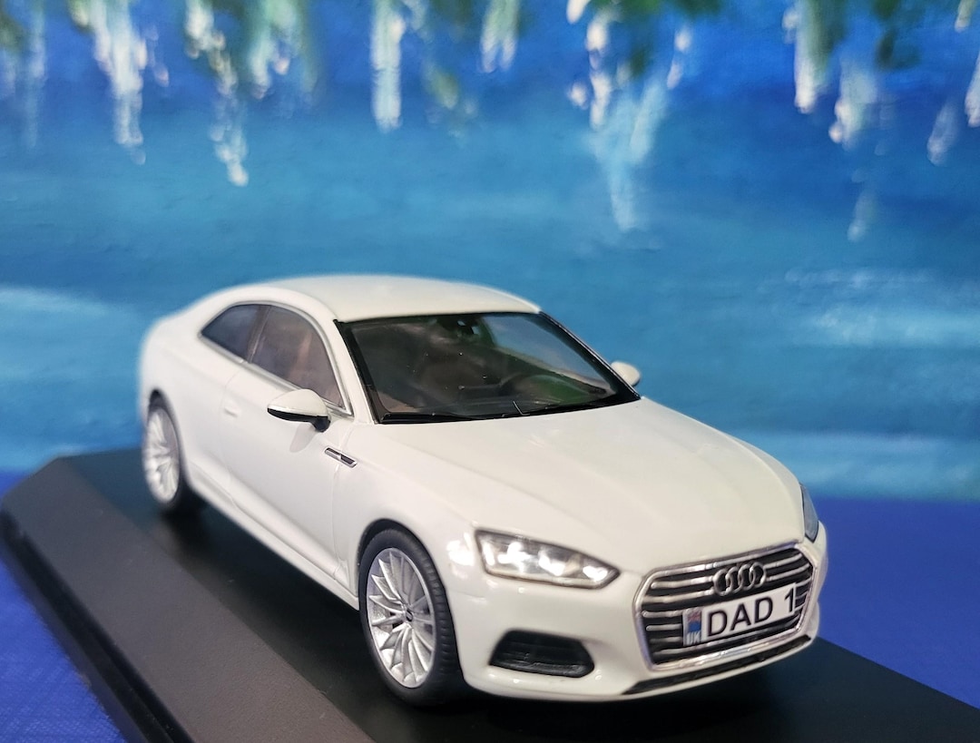 Personalized Name Plate 1:43 Audi A5 Coupe 2017 Glacier White SPARK ...