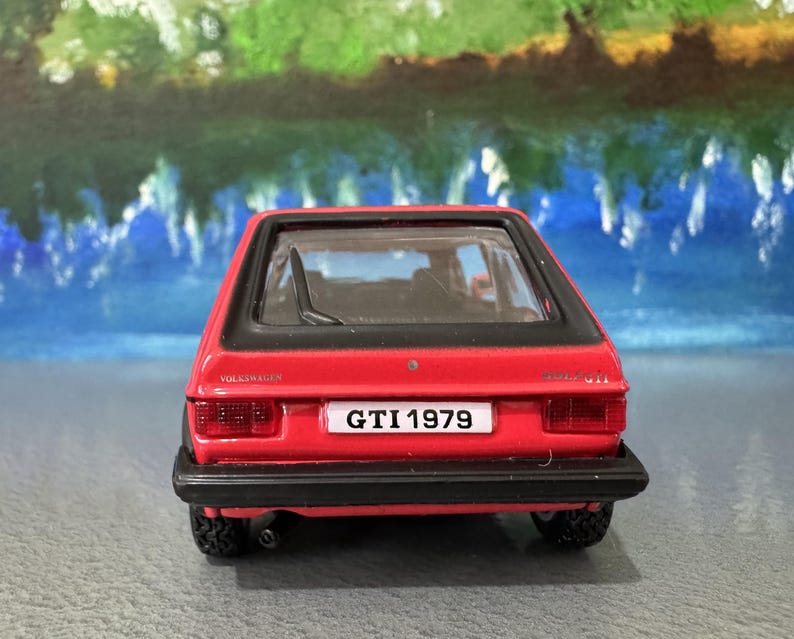 PERSONALISED Name Red 1979 VW Golf MK1 GTI Toy Car Model Boy Girl Dad ...