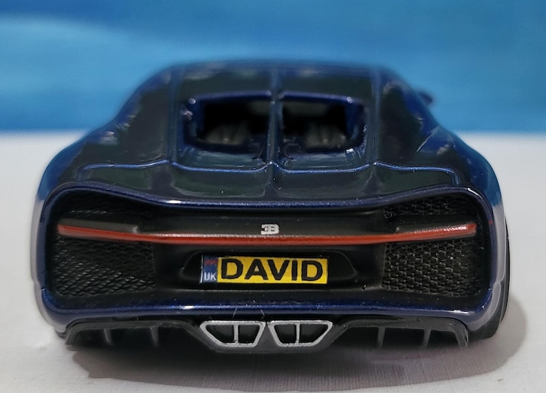 Bugatti Chiron Blue 1:43 Scale Toy Car Model – Custom Plates – Gift for ...