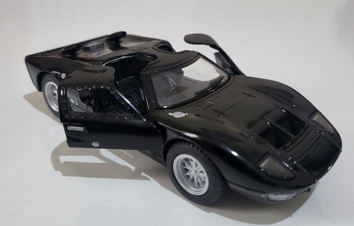 BLACK Toy Car Ford GT 40 MKII 1:32 Pull Back Action, Open Doors, Fun ...