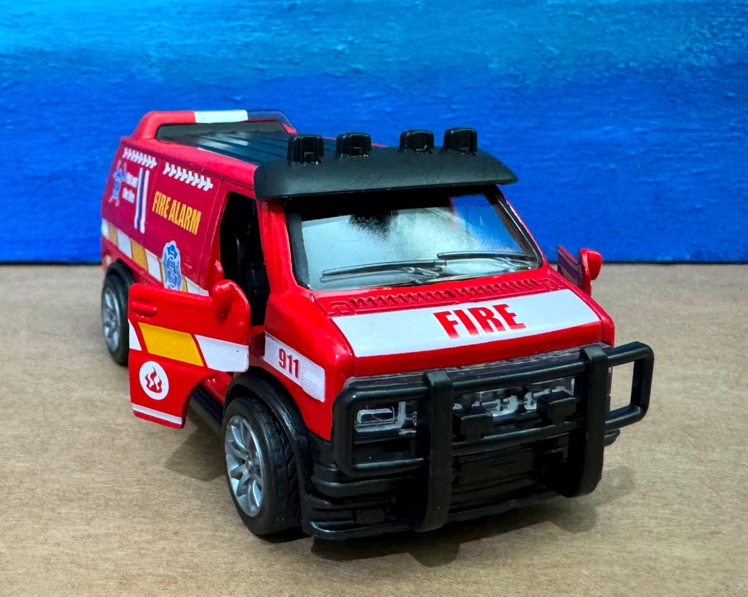 Set of 3 of Heros Rescue Police Fire Vans Metal Diecast Model Toy Car ...