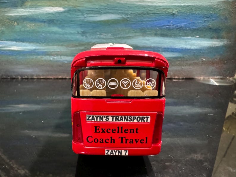 Personalized Name Coach Bus Diecast Toy - Custom Gift for Boy Girl Dad ...