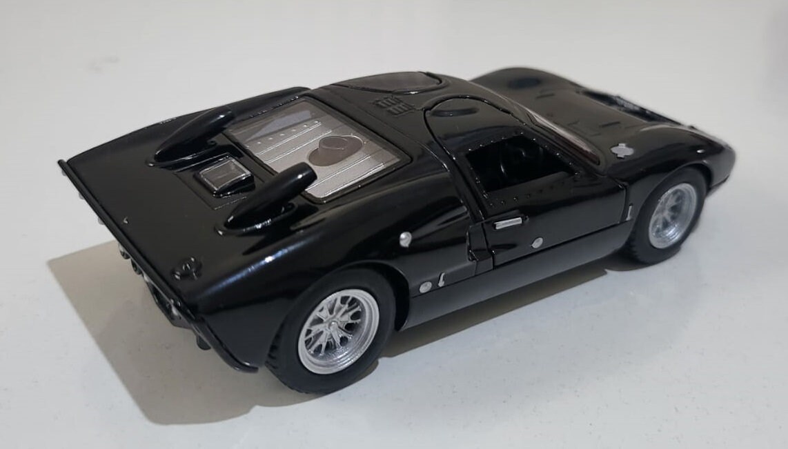 BLACK Toy Car Ford GT 40 MKII 1:32 Pull Back Action, Open Doors, Fun ...