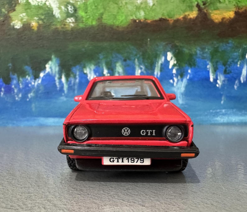 PERSONALISED Name Red 1979 VW Golf MK1 GTI Toy Car Model Boy Girl Dad ...