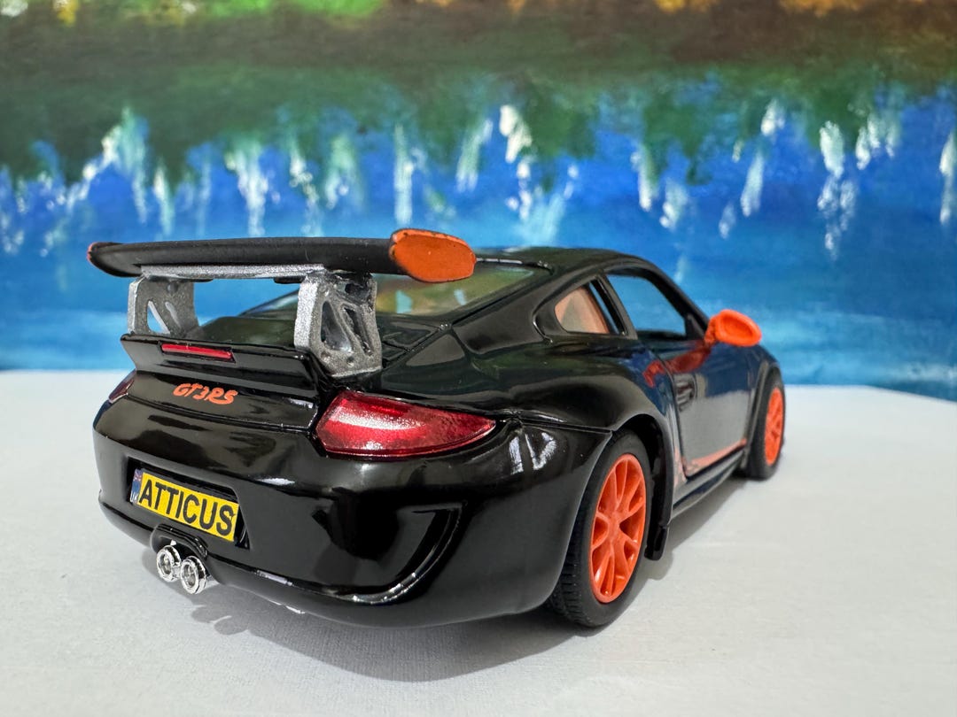 Porsche GT3 RS Model Car 1:36 – Personalized Plate | Licensed by ...