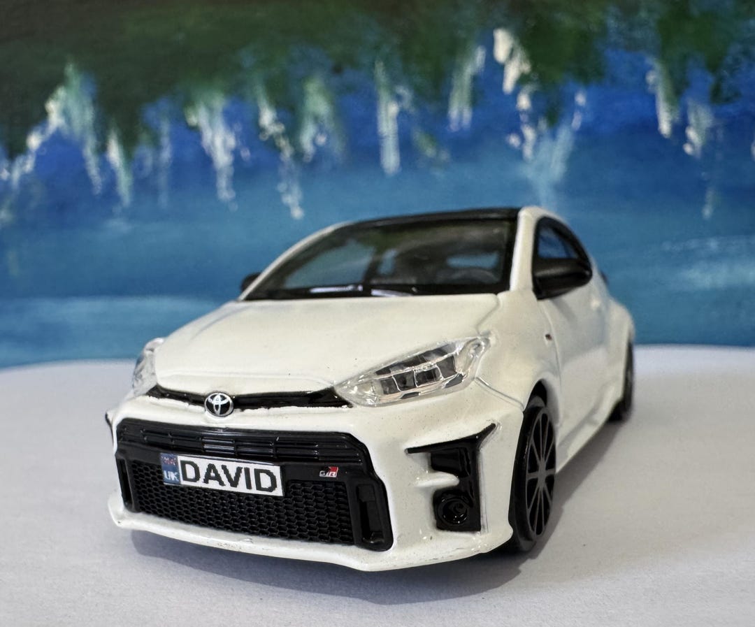 Toyota Yaris GR 1:43 Scale Model Car - Custom Name Plate | Personalized ...