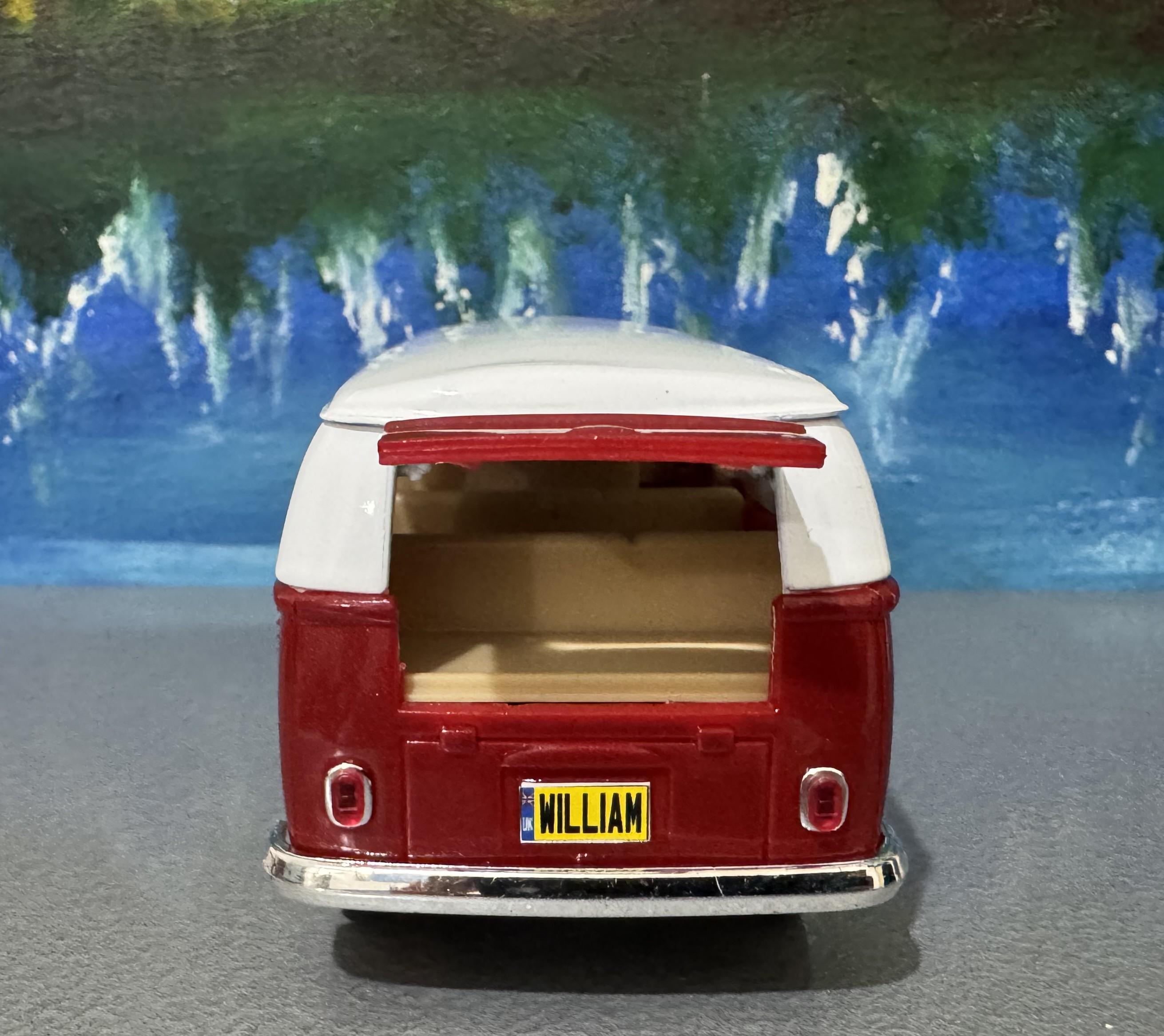 Personalised Name Camper Van Bus Toy Car – 1:32 Scale Model – Birthday ...