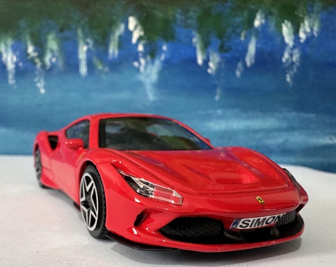 Ferrari F8 Tributo 1:43 Scale Diecast Model - Custom Name Plate ...