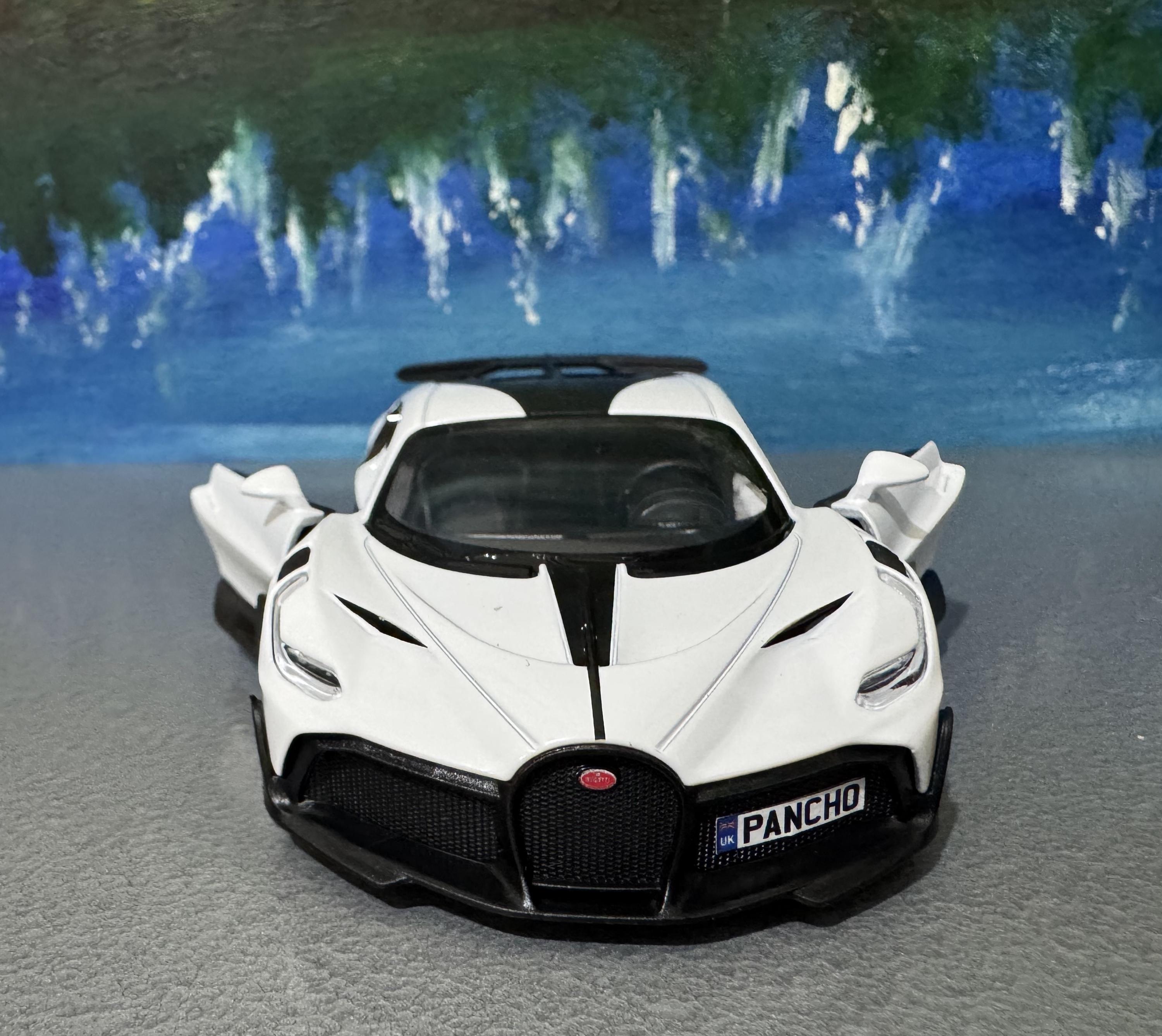 PERSONALIZED NAME Licensed Bugatti Divo 1:36 Diecast Car Model – White ...