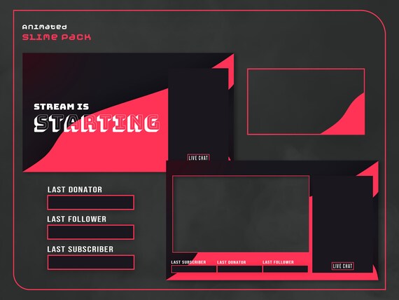 Slime Twitch Pack Animated Overlays Stream Scenes Panels - Etsy