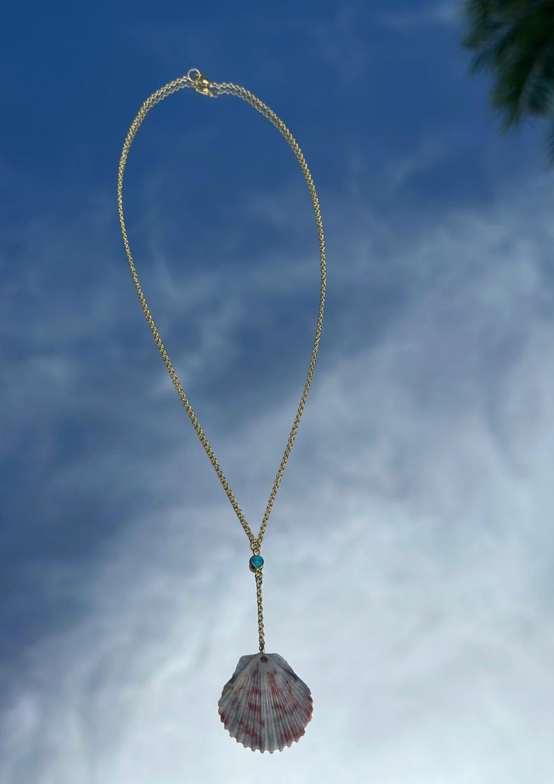 Seashell Drop Necklace - Etsy