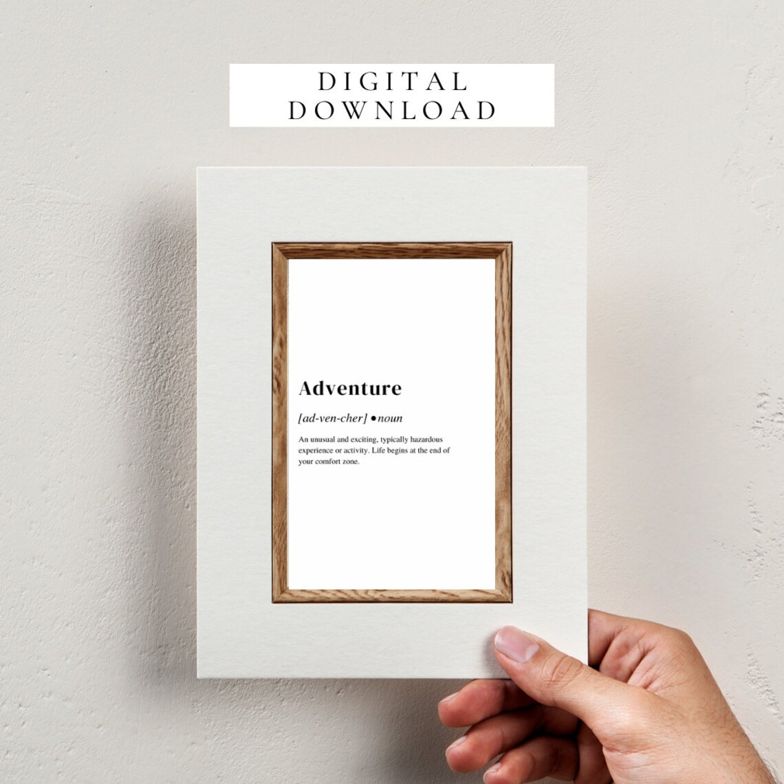 Adventure Definition Digital Wall Print, Travel Gift Printable Wall Art ...