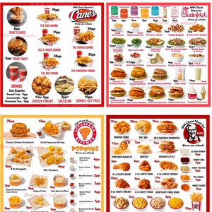 WW Restaurant & Fast Food Cheat Sheets - Etsy