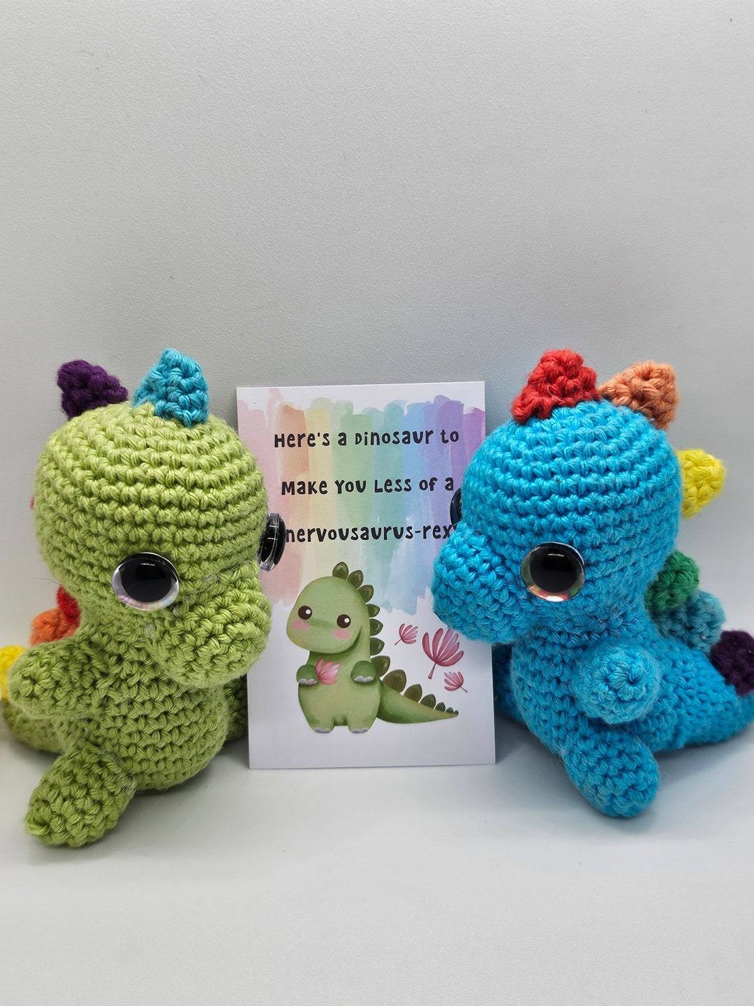 Custom Stress Worry Pet Dinosaur Gift, Emotional Support Crochet ...