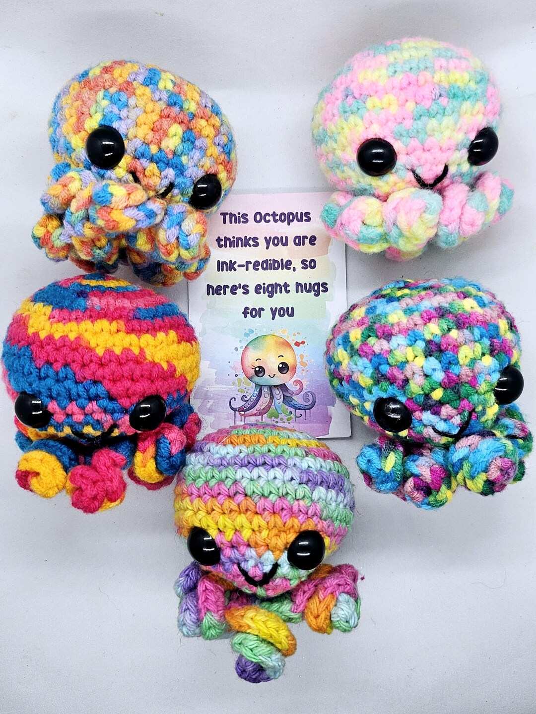 Custom Worry Buddy Octopus, Stress Pet, Crochet Pocket Hug, Worry Pet ...