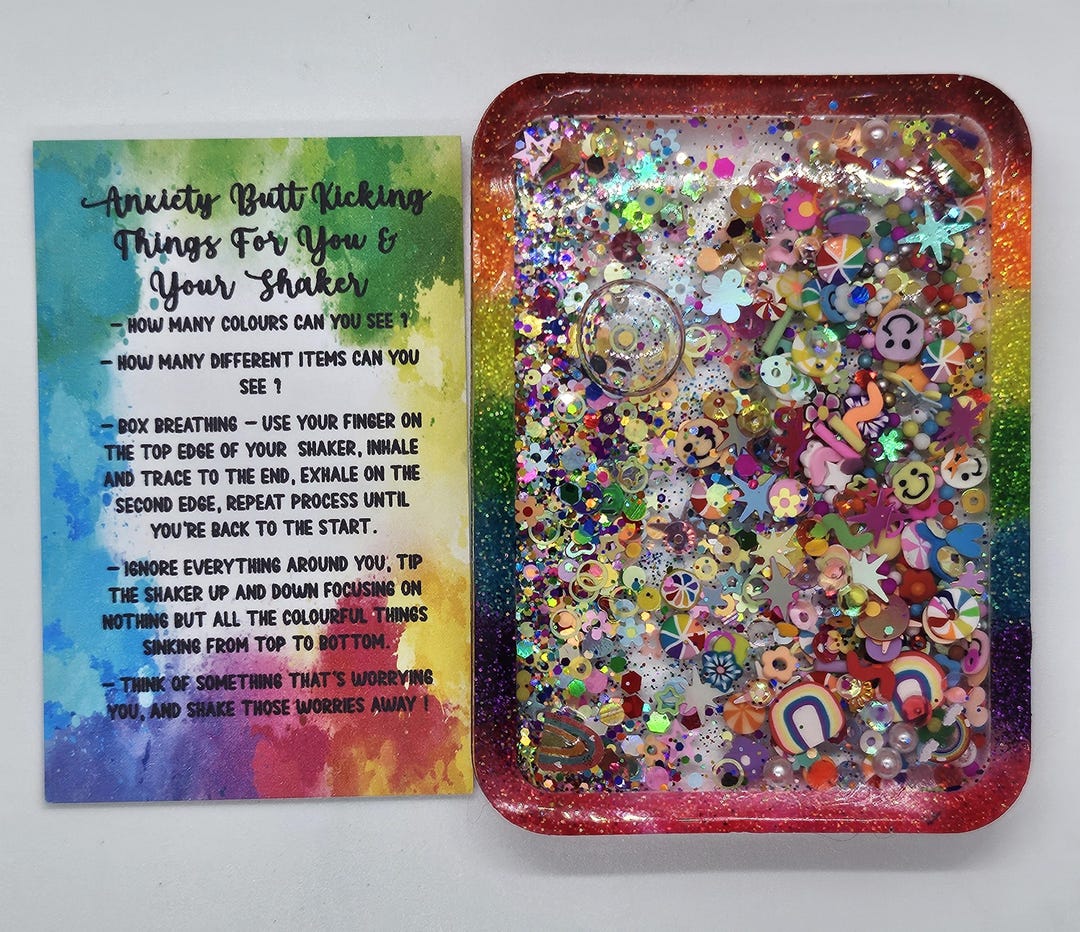 Rainbow Large Liquid Shaker, Resin Shaker, Sensory Play, Fidget Toy ...