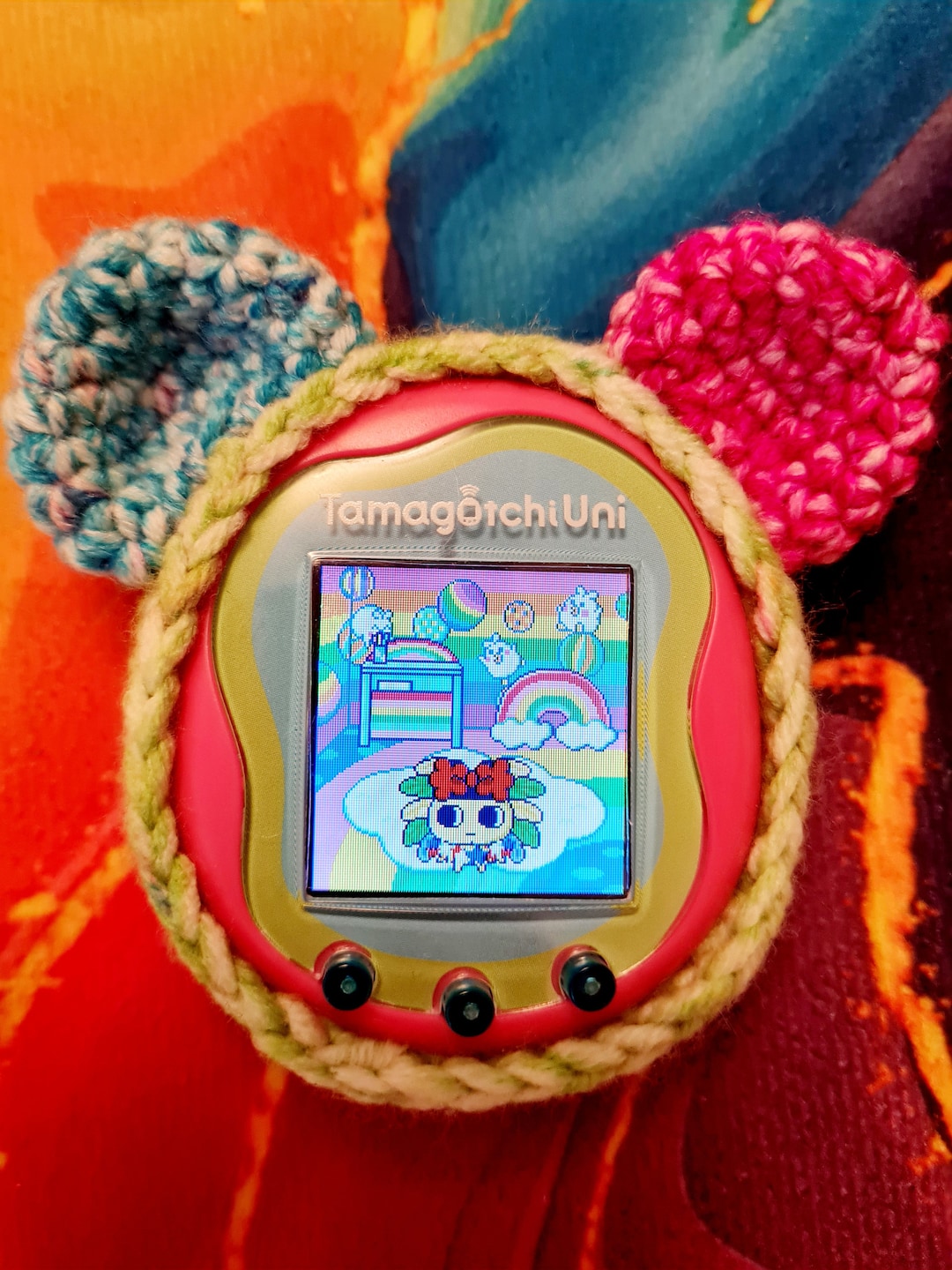 Tamagotchi Uni Case, Tama Case, Handmade Tamagotchi Crochet Case ...