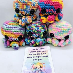 Custom Worry Buddy Octopus, Stress Pet, Crochet Pocket Hug, Worry Pet ...